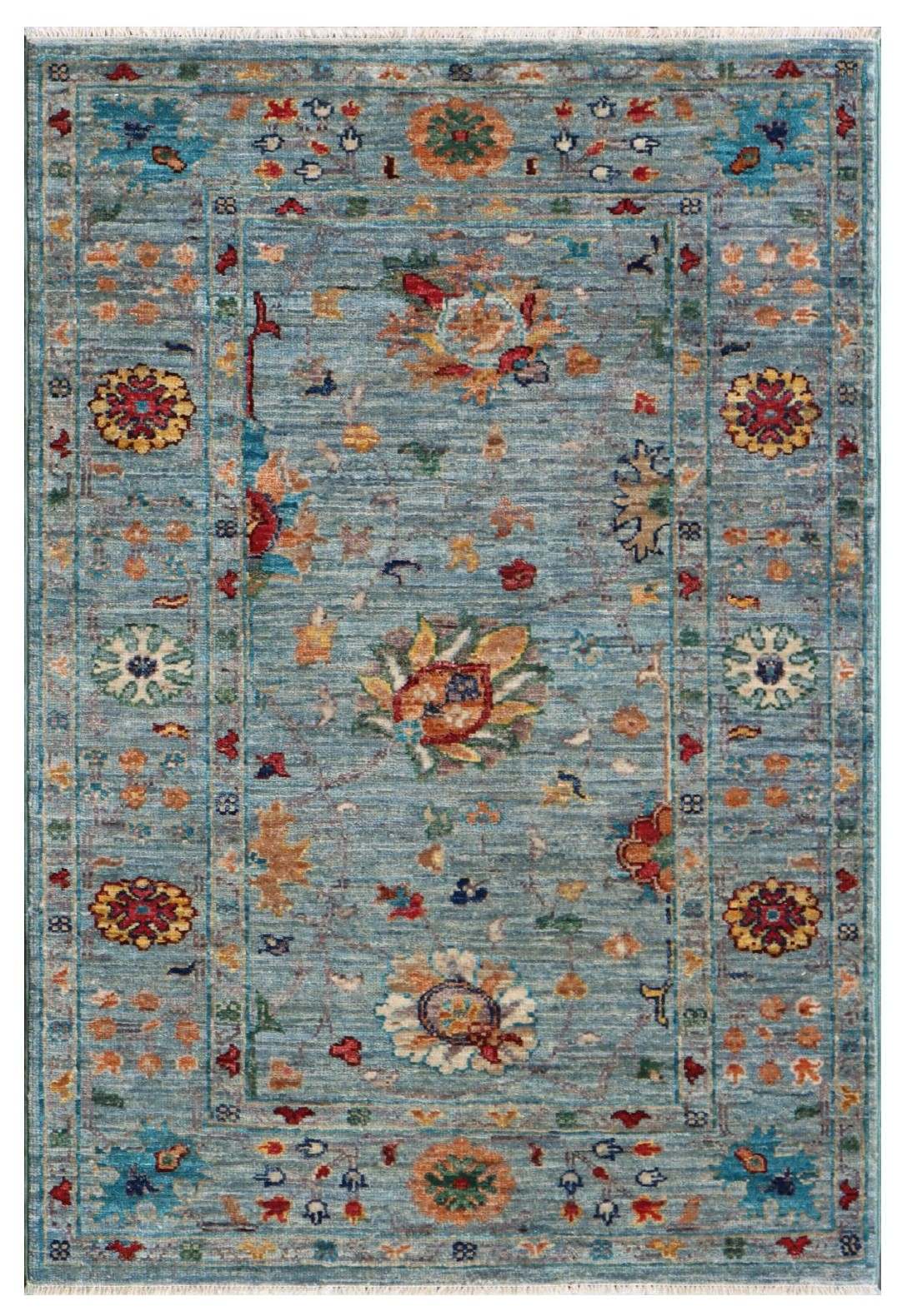 Moderne tæppe - Farahan - Blå/Tyrkis 114x78 cm - Belle